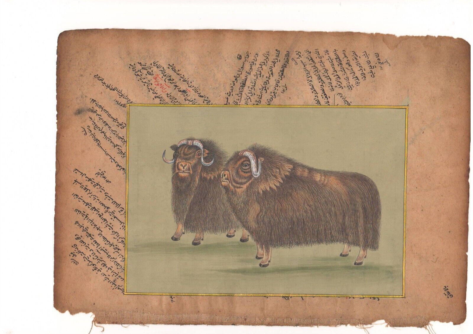 Rajput King riding on Elephant Painting Indian miniature Art Watercolour
